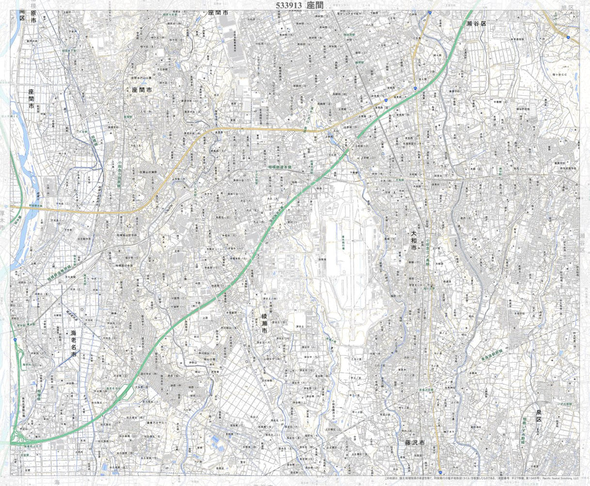 533913 座間（ざま Zama）, 地形図 Map by Pacific Spatial Solutions, Inc. | Avenza ...