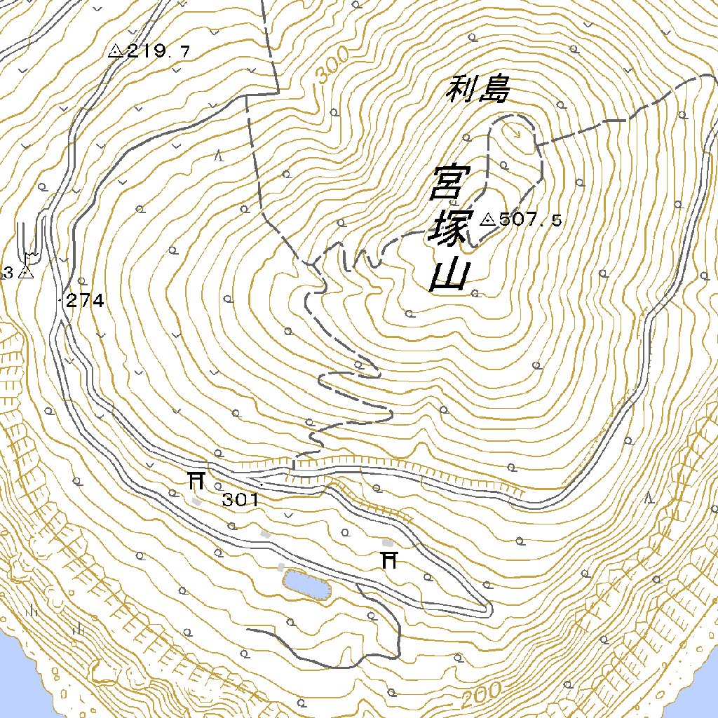 513962 利島（としま Toshima）, 地形図 Map by Pacific Spatial Solutions, Inc ...