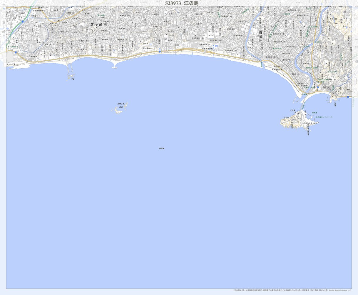 523973 江の島（えのしま Enoshima）, 地形図 Map by Pacific Spatial Solutions, Inc ...