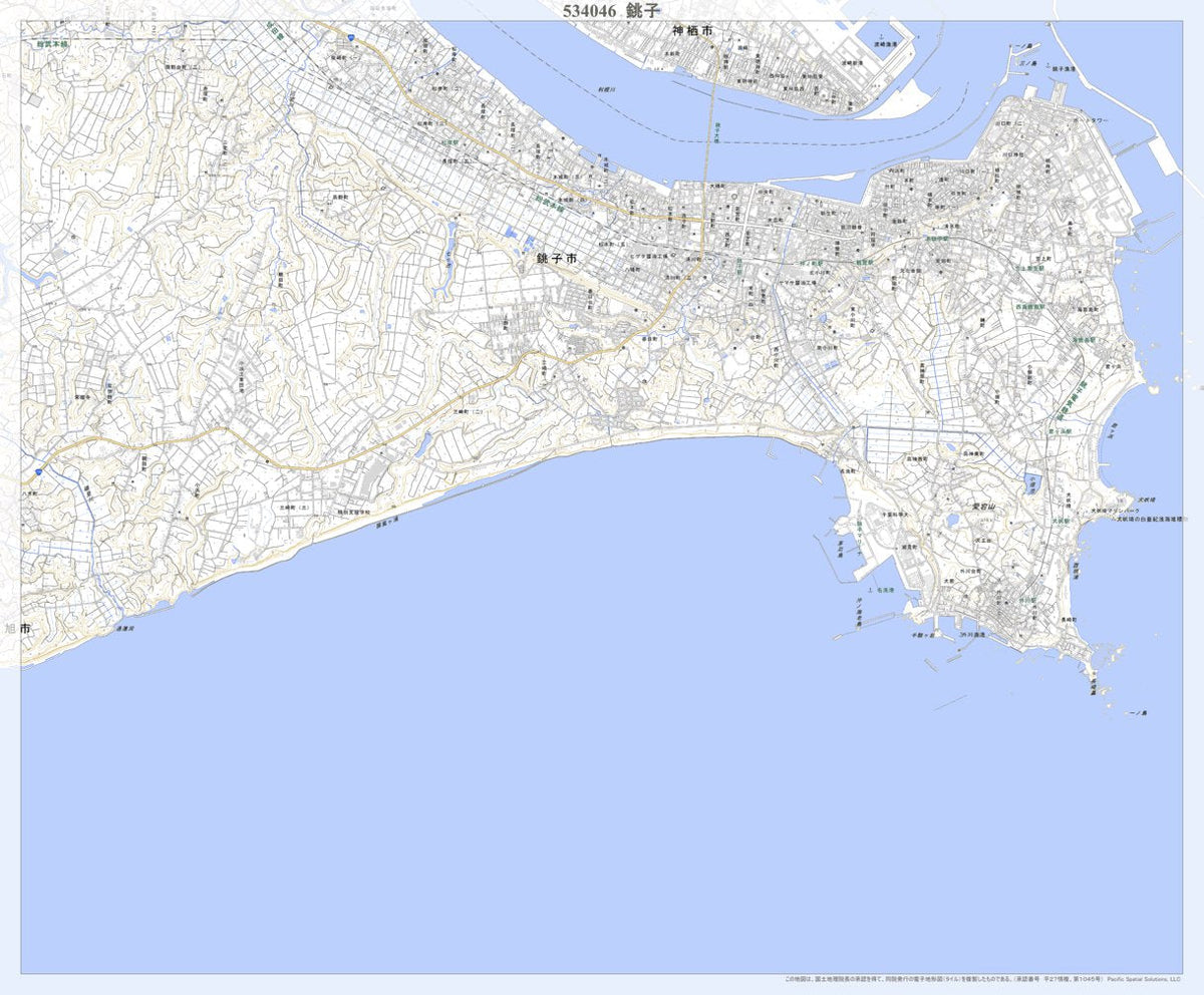 534046 銚子（ちょうし Choshi）, 地形図 Map by Pacific Spatial Solutions, Inc ...