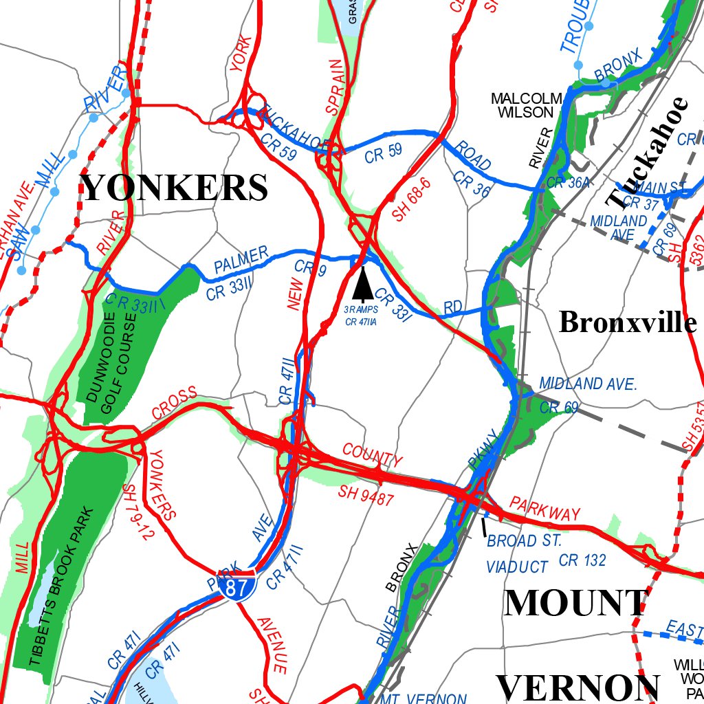 Westchester County Roads and Parks Map by Avenza Systems Inc. | Avenza Maps