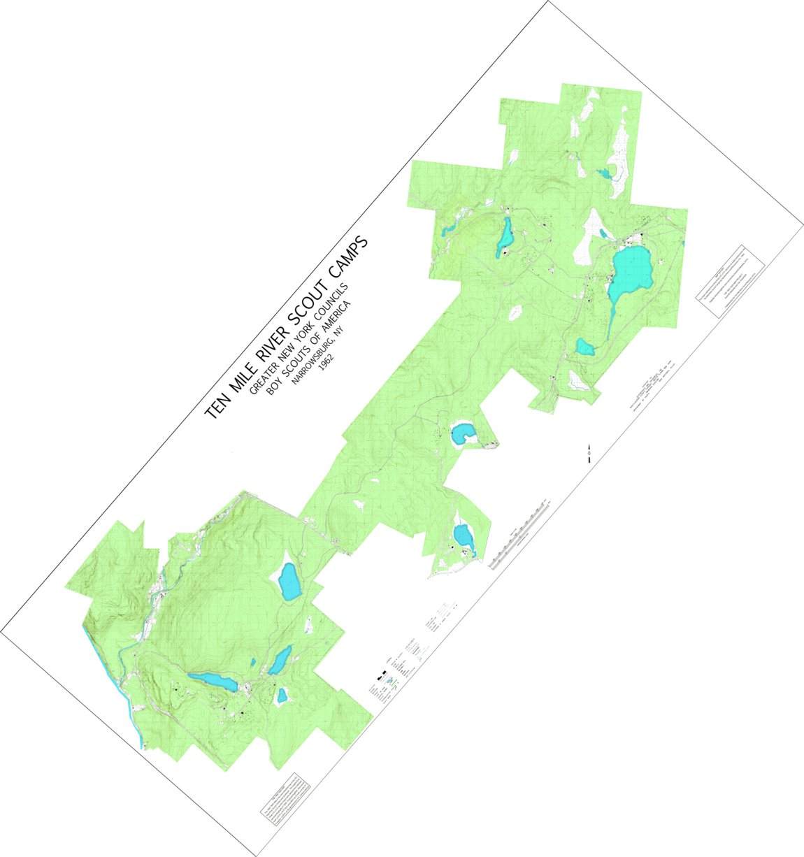 1962 Ten Mile River Scout Camps Map by Ten Mile River Scout Museum ...