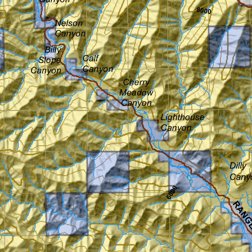 Nine Mile, Range Creek Utah Elk Hunting Unit Map with Land Ownership by ...