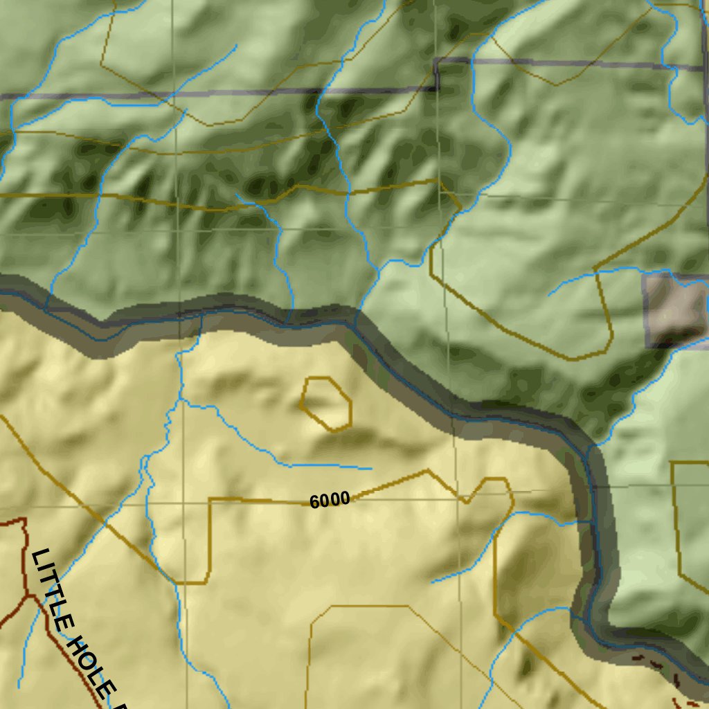 North Slope, Three Corners Utah Elk Hunting Unit Map with Land ...