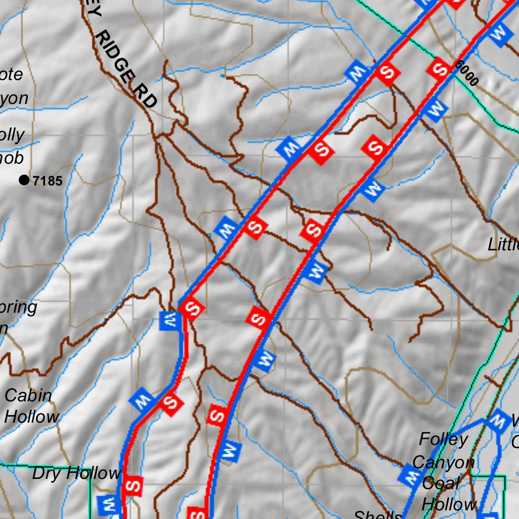 East Canyon Utah Elk Hunting Unit Map with Land Ownership and ...