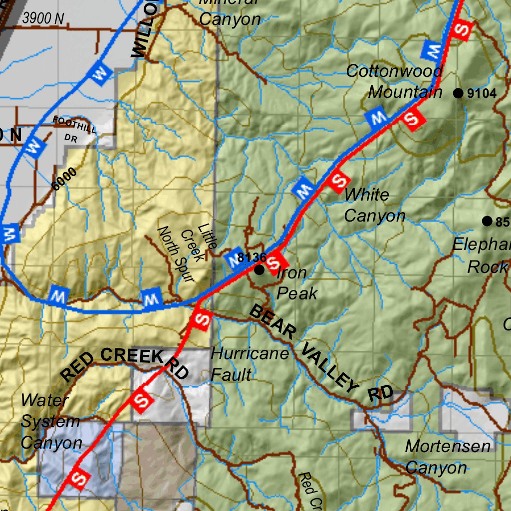Beaver West Utah Elk Hunting Unit Map with Land Ownership and ...