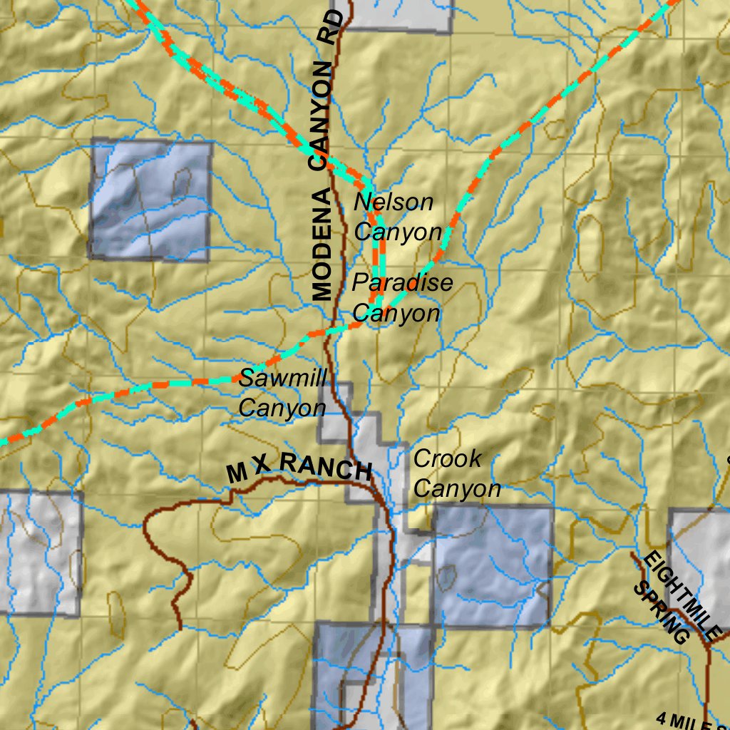 Southwest Desert (South) Utah Elk Hunting Unit Map with Land Ownership ...