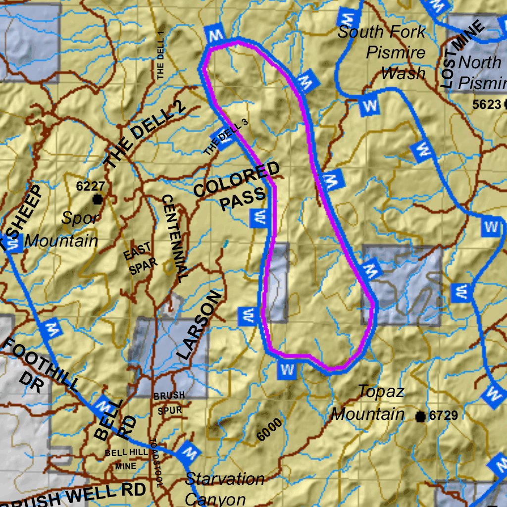 West Desert (S) Utah Mule Deer Hunting Unit Map with Land Ownership and ...