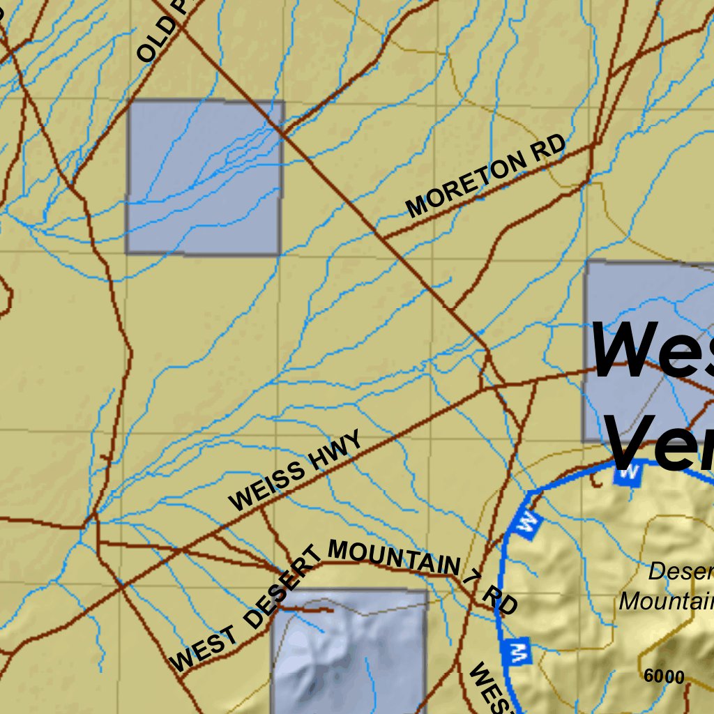 West Desert Vernon Utah Mule Deer Hunting Unit Map with Land Ownership ...
