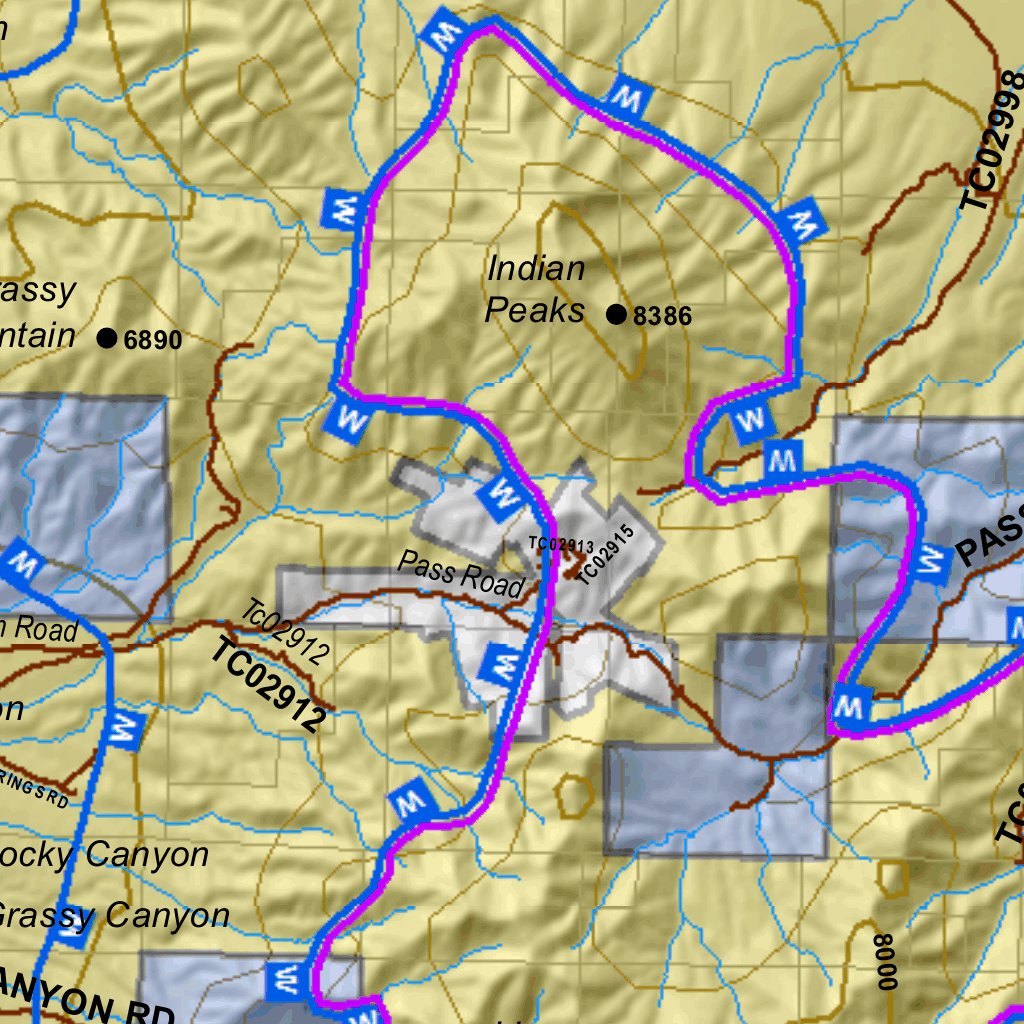 West Desert Vernon Utah Mule Deer Hunting Unit Map with Land Ownership ...