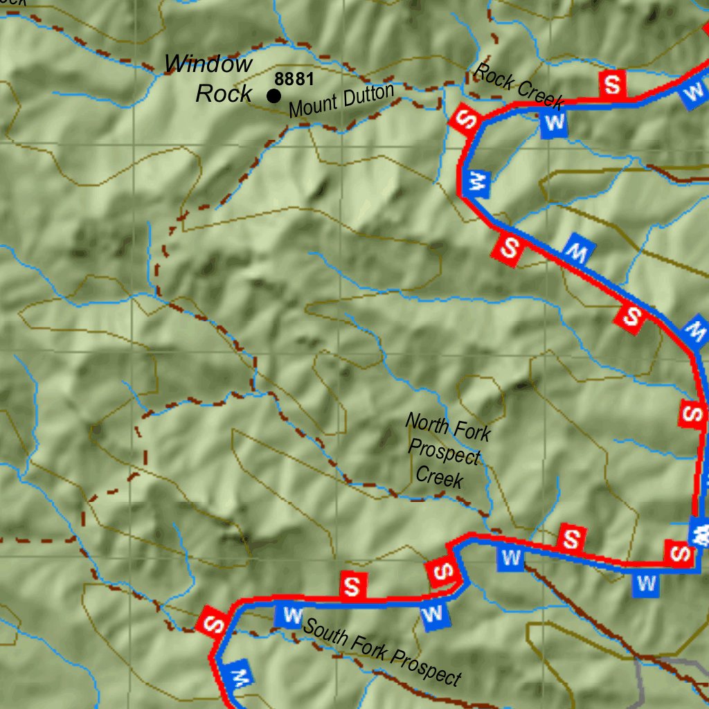 Mt Dutton Utah Mule Deer Hunting Unit Map with Land Ownership and ...