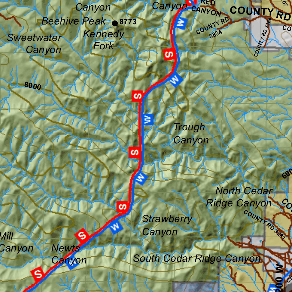 Fillmore Utah Mule Deer Hunting Unit Map with Land Ownership and ...
