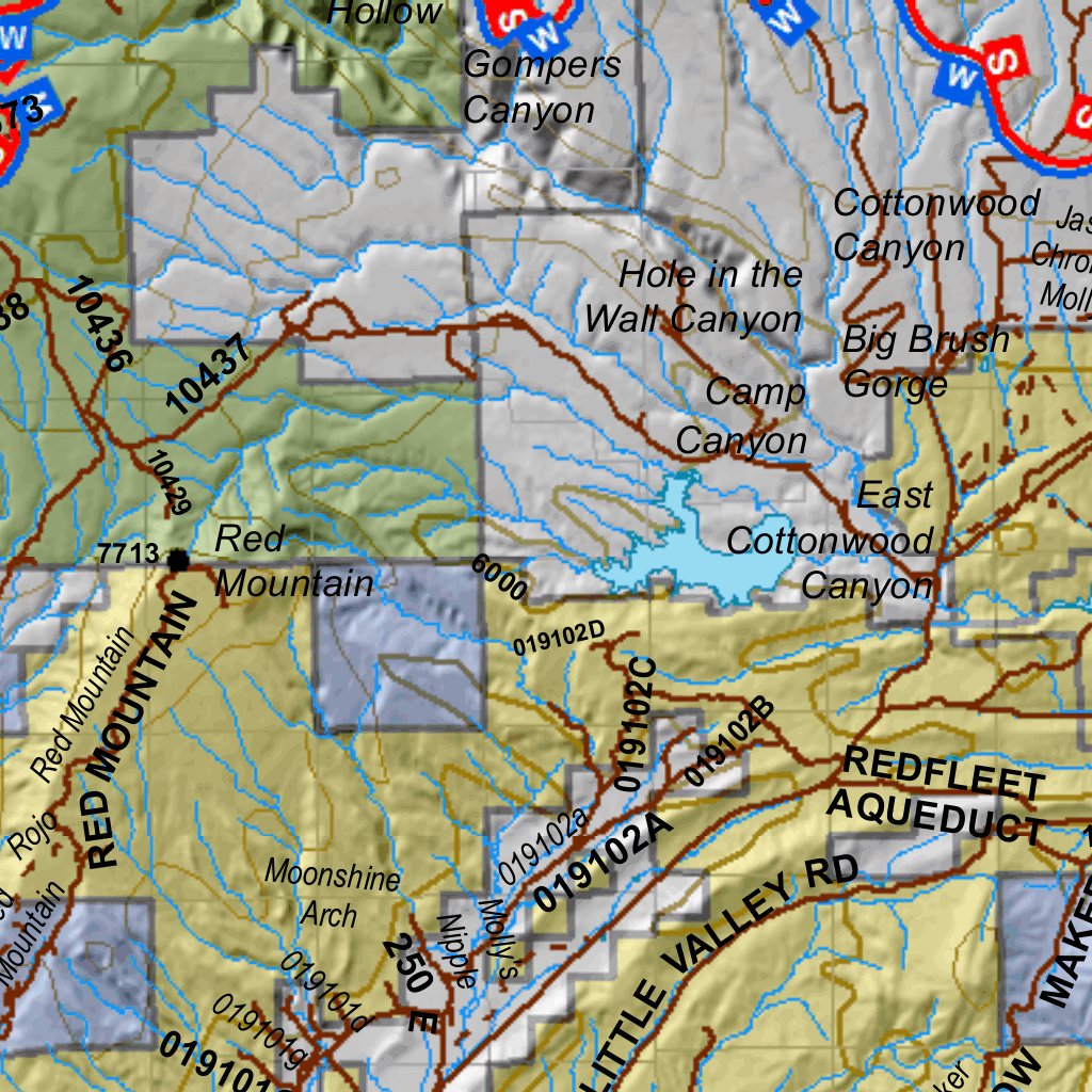North Slope Utah Mule Deer Hunting Unit Map with Land Ownership and ...