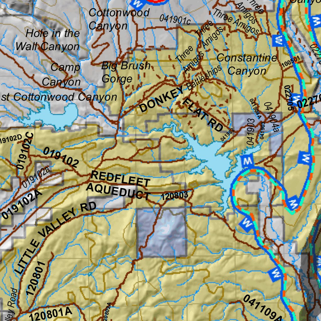 South Slope, Bonanza Vernal Utah Mule Deer Hunting Unit Map with Land ...