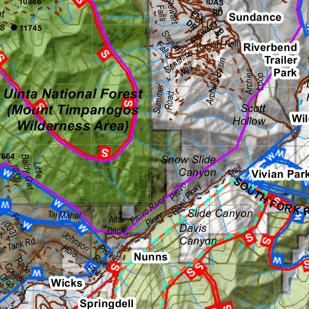 Wasatch Mtns, West Utah Mule Deer Hunting Unit Map with Land Ownership ...