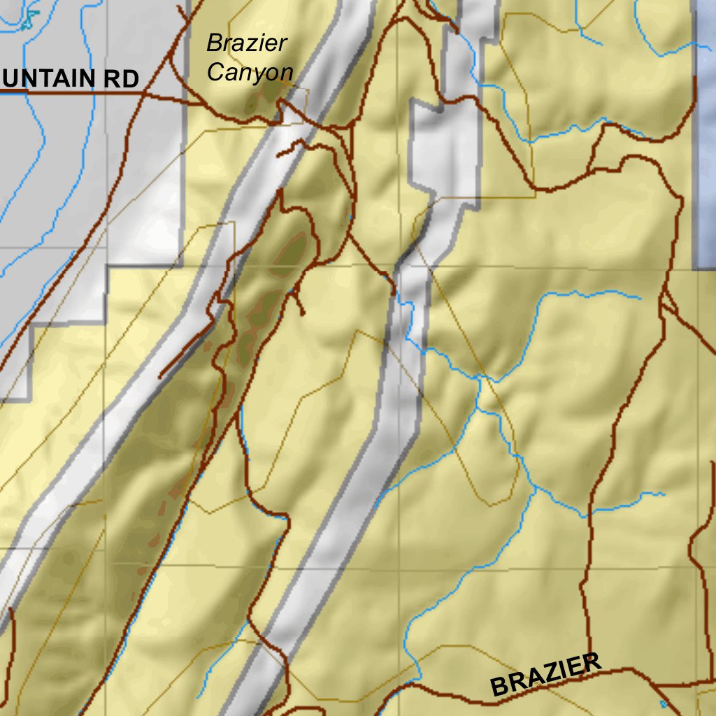 Cache, Crawford Mtn. Utah Mule Deer Hunting Unit Map with Land ...