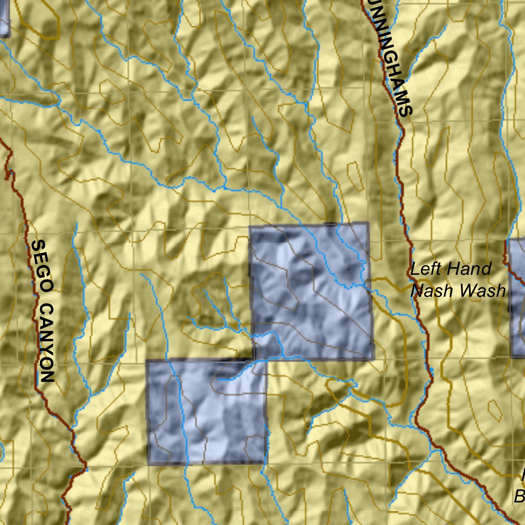 Book Cliffs SOUTH Utah Mule Deer Hunting Unit Map with Land Ownership ...