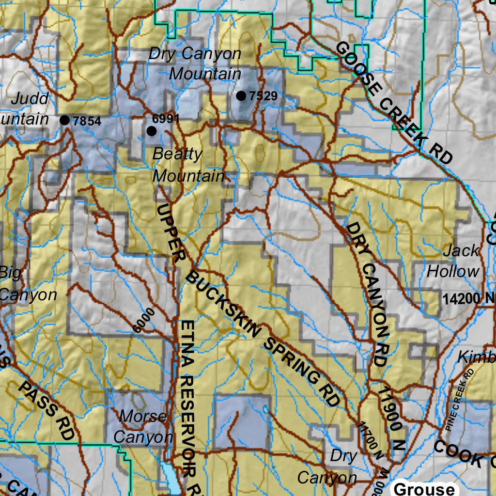 Box Elder Utah Mule Deer Hunting Unit Map with Land Ownership by HuntData LLC | Avenza Maps
