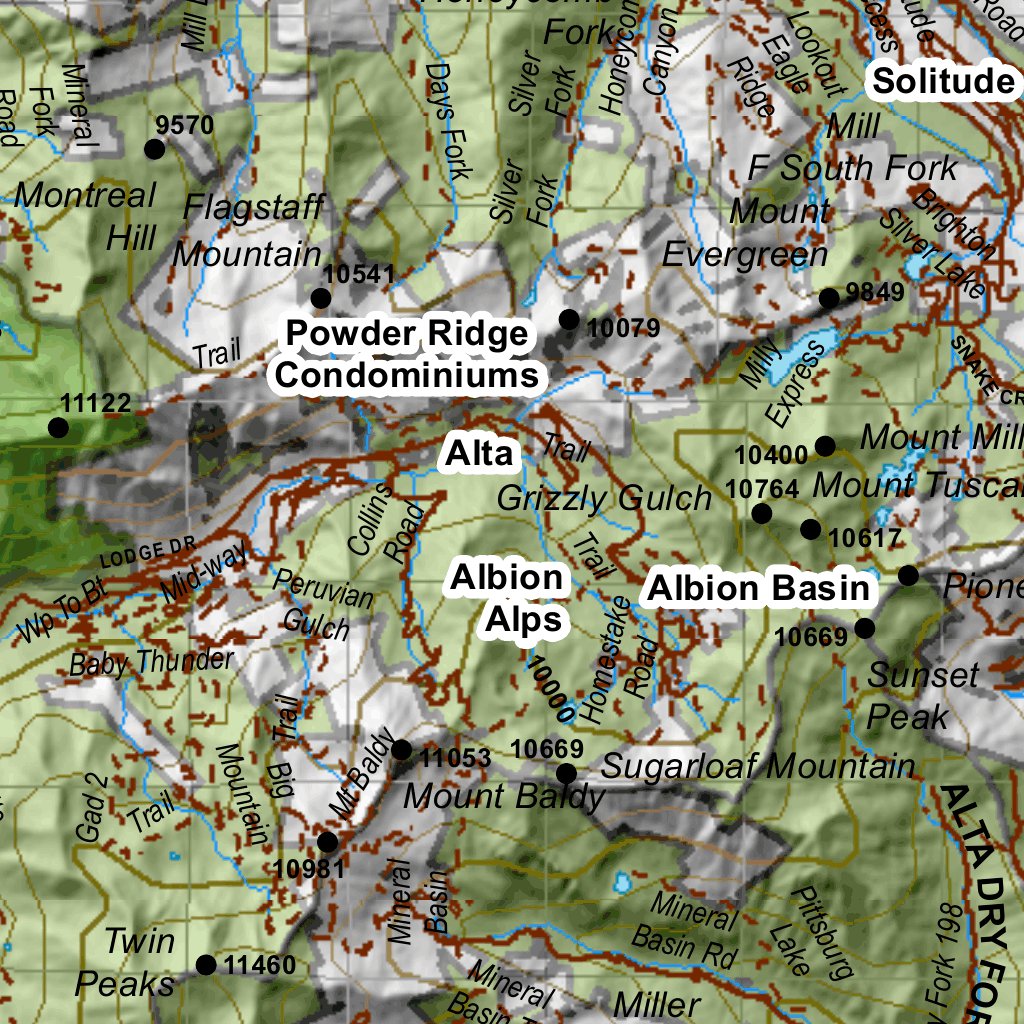 Wasatch Mtns, West Utah Mule Deer Hunting Unit Map with Land Ownership ...
