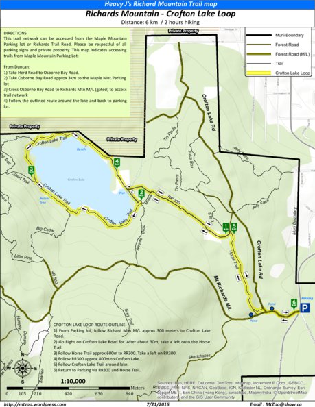 Richards Mountain Lake Loop Route - Heavy-J Map by HeavyJ Maps | Avenza ...