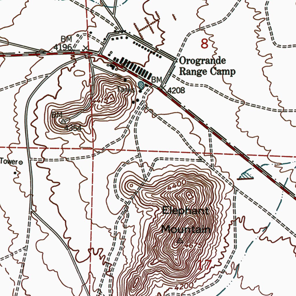 NM-ELEPHANT MOUNTAIN: Authoritative US Topos 1955 Map by Western ...