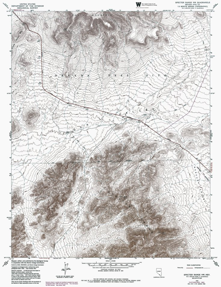 NV-SPECTER RANGE NW: Authoritative US Topos 1959 Map by Western ...