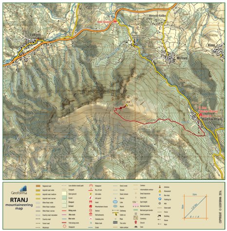 Rtanj mountaineering Map by Geoforma FZE | Avenza Maps