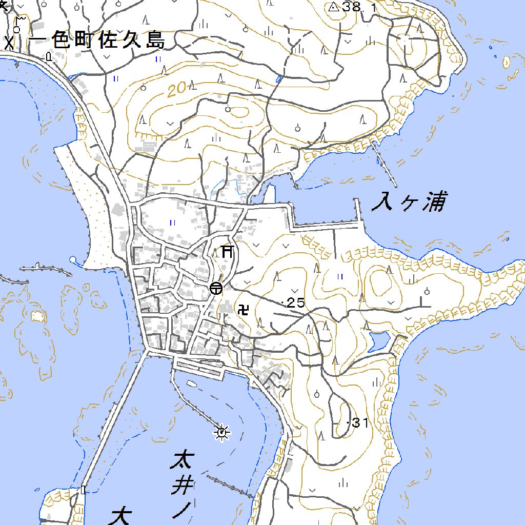 523700 佐久島 （さくじま Sakujima）, 地形図 Map by Pacific Spatial Solutions, Inc ...