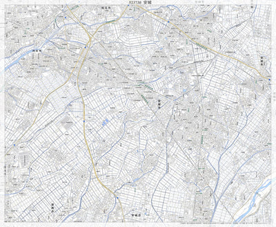 523730 安城 （あんじょう Anjo）, 地形図 Map by Pacific Spatial Solutions, Inc ...