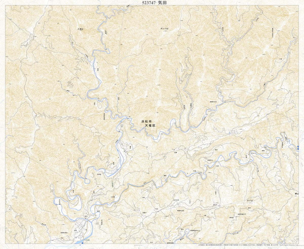 523747 気田 （けた Keta）, 地形図 Map by Pacific Spatial Solutions, Inc ...