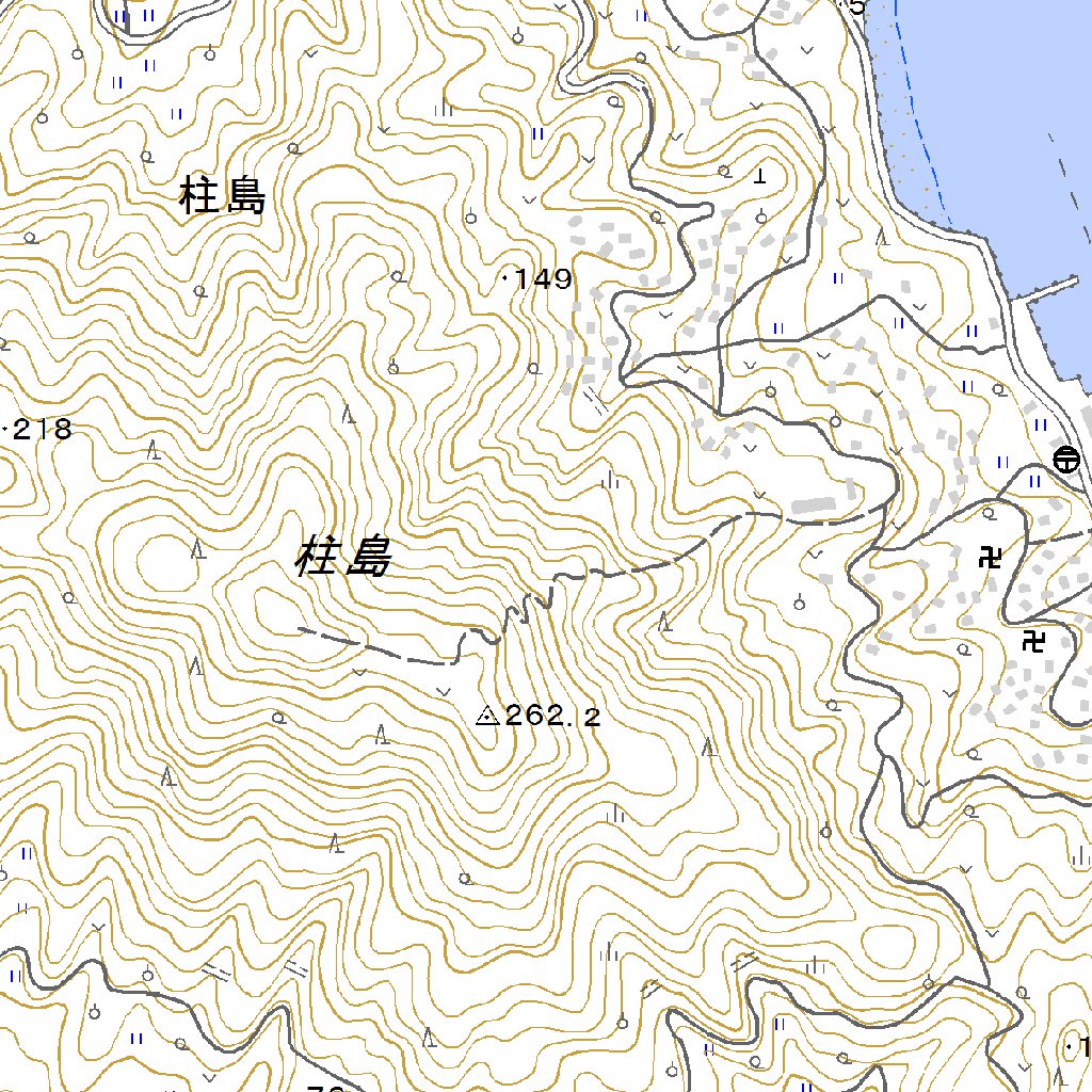 513203 柱島 （はしらじま Hashirajima）, 地形図 Map by Pacific Spatial Solutions ...