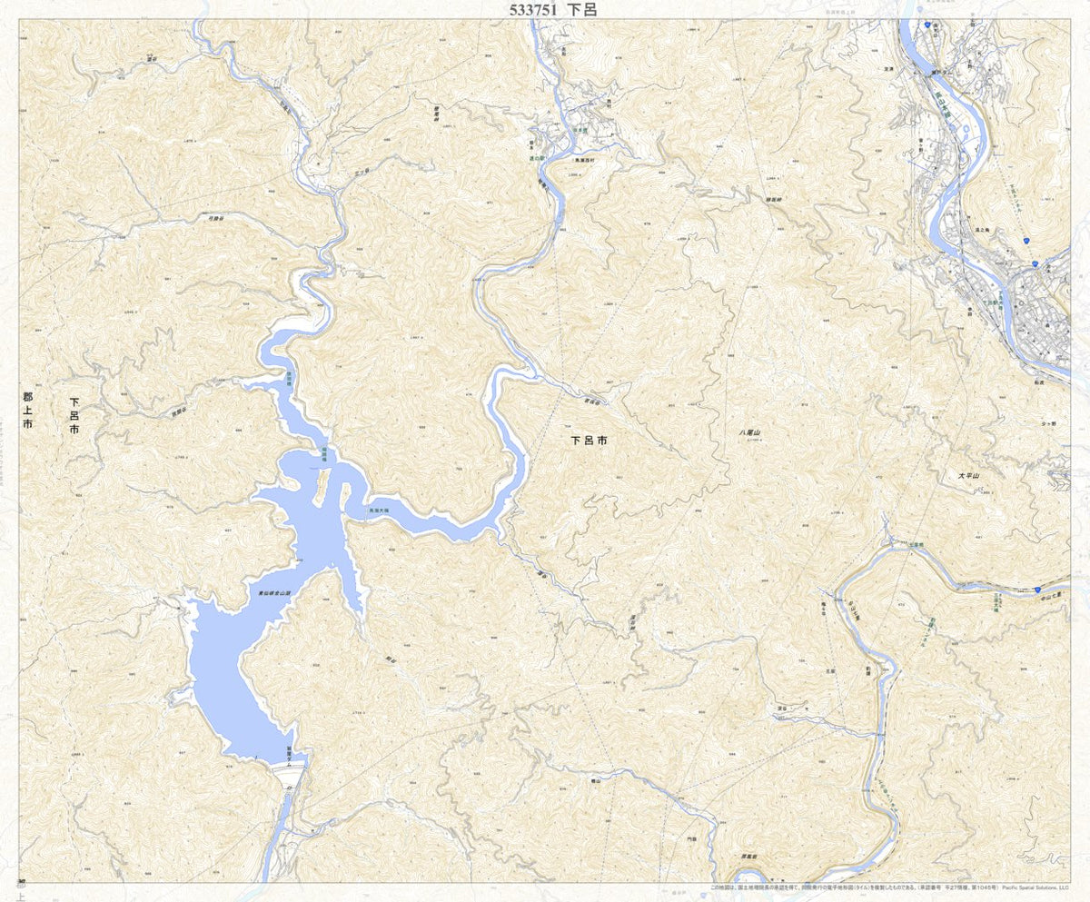 533751 下呂 （げろ Gero）, 地形図 Map by Pacific Spatial Solutions, Inc ...