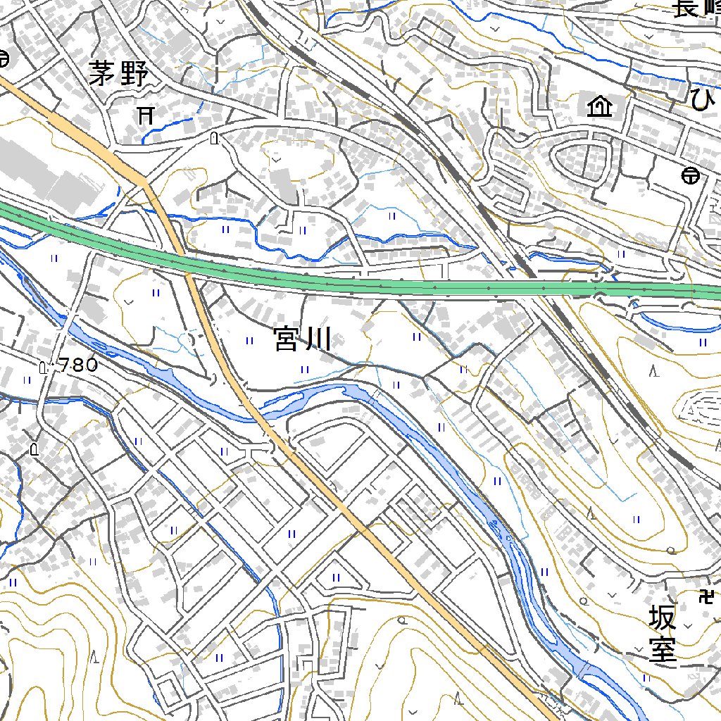 533871 茅野 （ちの Chino）, 地形図 Map by Pacific Spatial Solutions, Inc ...