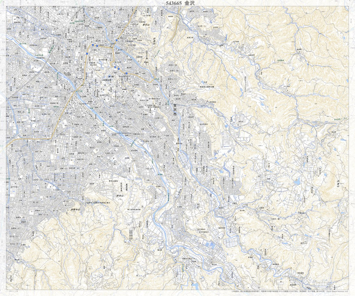 543665 金沢 （かなざわ Kanazawa）, 地形図 Map by Pacific Spatial Solutions, Inc ...