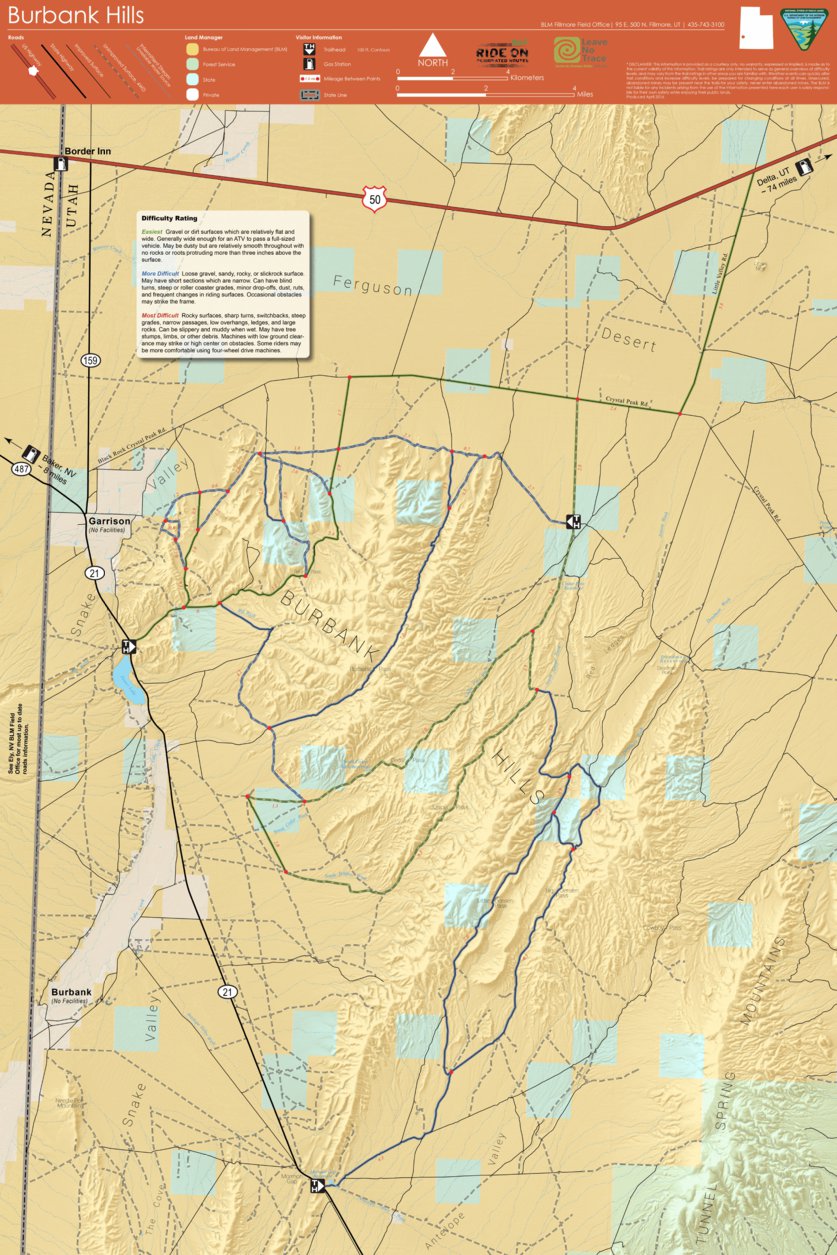 BLM Utah Burbank Hills Map by Bureau of Land Management - Utah | Avenza ...