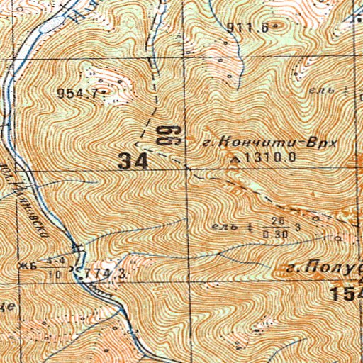 Soviet Genshtab: m34-100-3 Map by Avenza Systems Inc. | Avenza Maps
