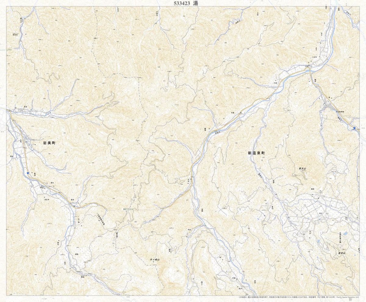 533423 湯 （ゆ Yu）, 地形図 Map by Pacific Spatial Solutions, Inc. | Avenza Maps