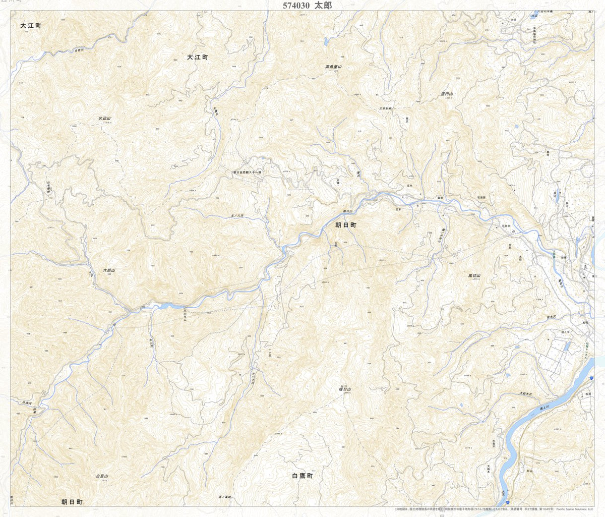 574030 太郎 （たろう Taro）, 地形図 Map by Pacific Spatial Solutions, Inc ...