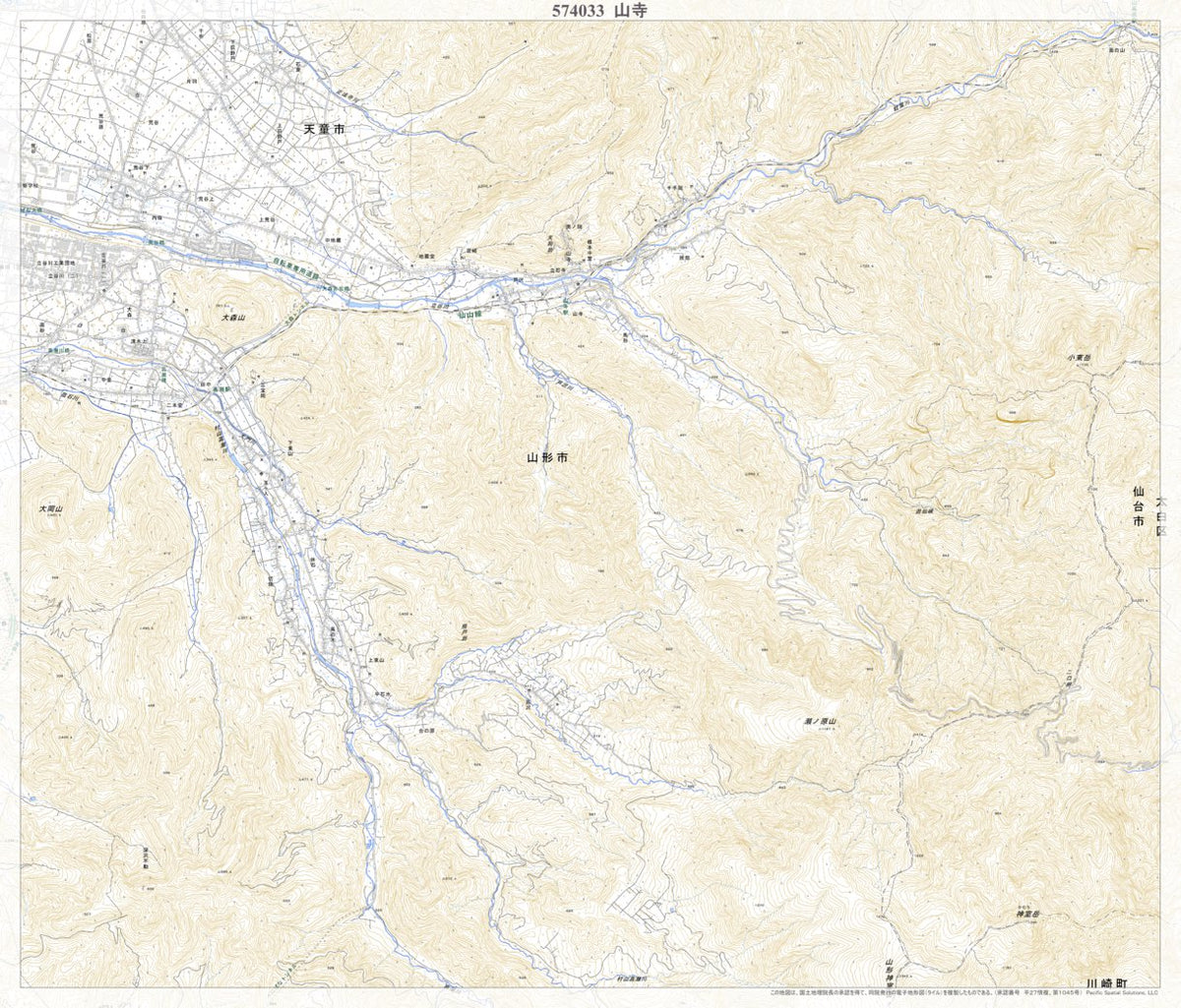 574033 山寺 （やまでら Yamadera）, 地形図 Map by Pacific Spatial Solutions, Inc ...