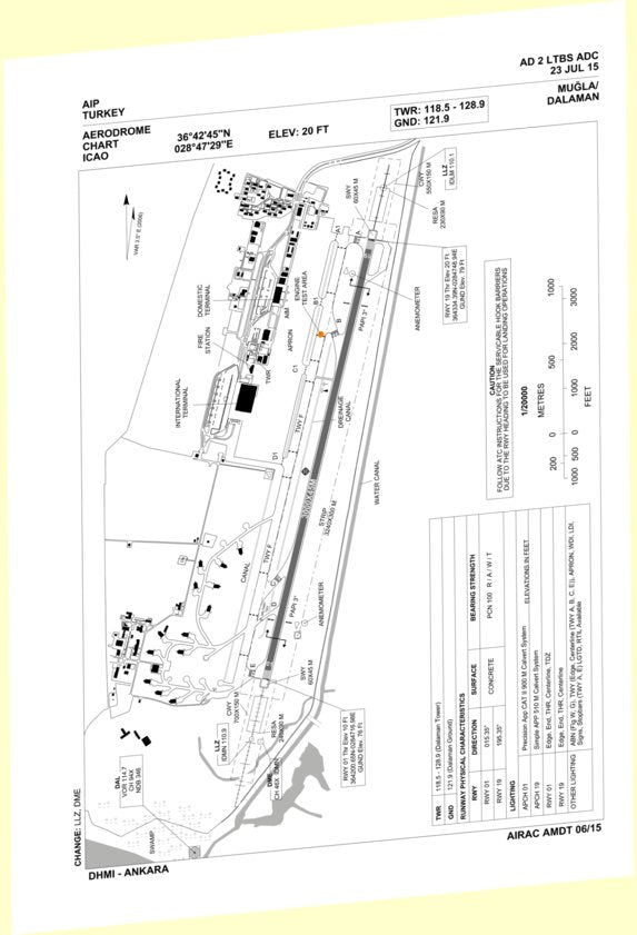 LTBS aerodrome chart 20150723 Map by Nejat Yegen | Avenza Maps