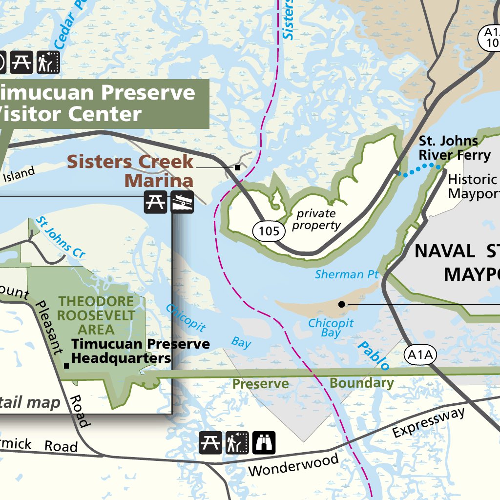 Timucuan Ecological and Historic Preserve Map by US National Park ...