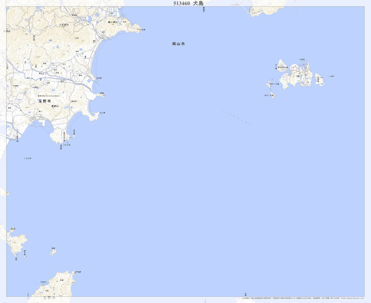 513460 犬島 （いぬじま Inujima）, 地形図 Map by Pacific Spatial Solutions, Inc ...