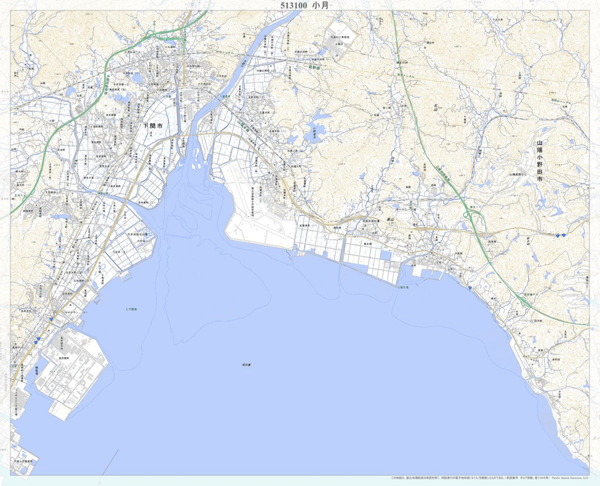 513100 小月 （おづき Ozuki）, 地形図 Map by Pacific Spatial Solutions, Inc ...