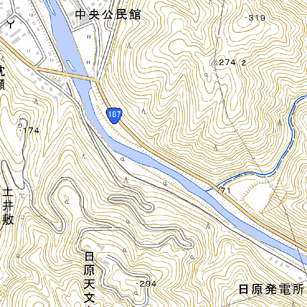 513166 日原 （にちはら Nichihara）, 地形図 Map by Pacific Spatial Solutions, Inc ...
