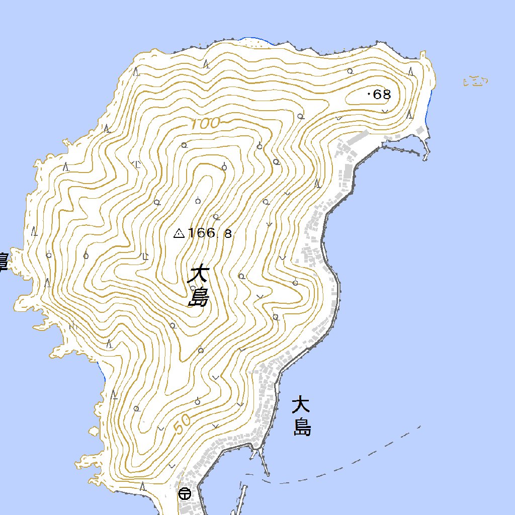 503202 伊予大島 （いよおおしま Iyooshima）, 地形図 Map by Pacific Spatial Solutions ...