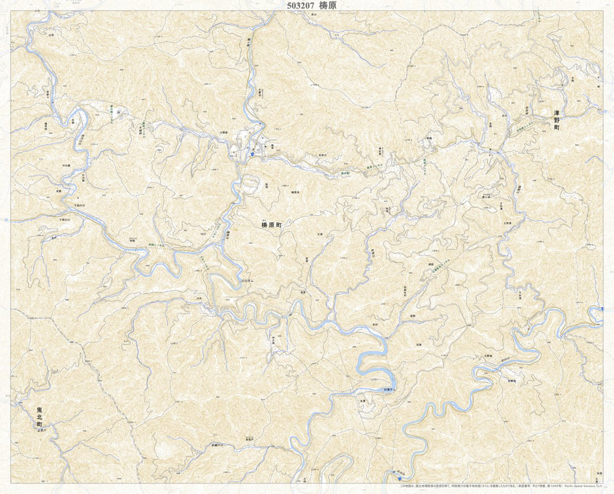 503207 梼原 （ゆすはら Yusuhara）, 地形図 Map by Pacific Spatial Solutions, Inc ...