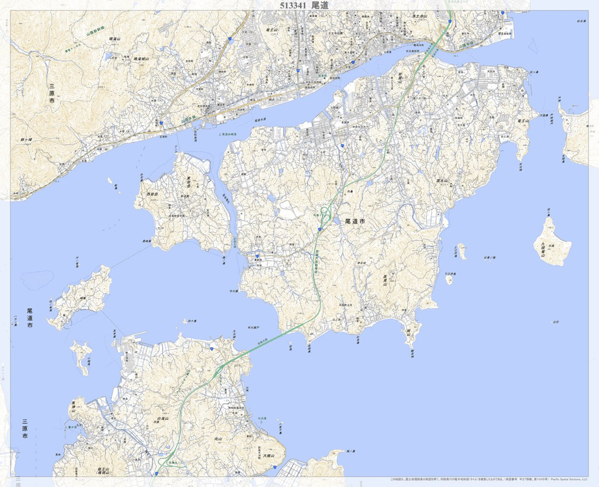 513341 尾道 （おのみち Onomichi）, 地形図 Map by Pacific Spatial Solutions, Inc ...