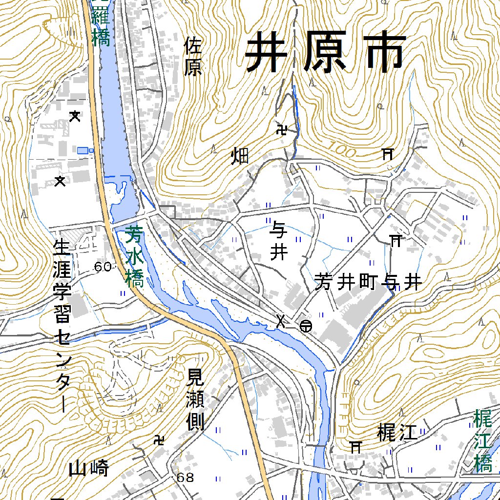 513373 井原 （いばら Ibara）, 地形図 Map by Pacific Spatial Solutions, Inc ...