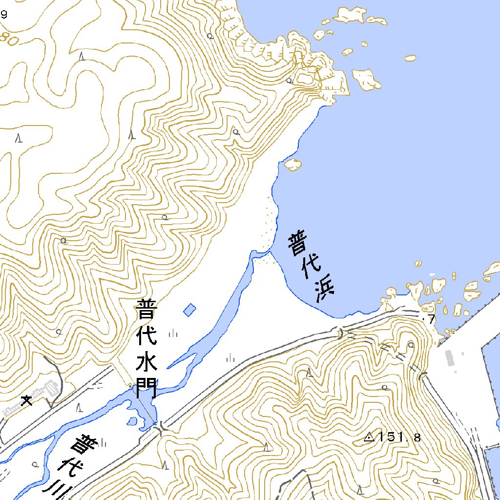 604107 普代 （ふだい Fudai）, 地形図 Map by Pacific Spatial Solutions, Inc ...