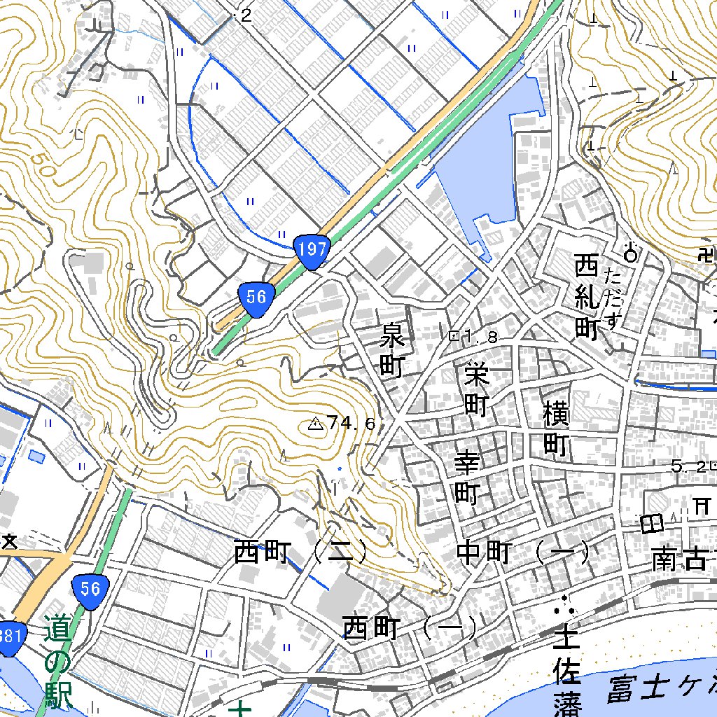 503302 須崎 （すさき Susaki）, 地形図 Map by Pacific Spatial Solutions, Inc ...